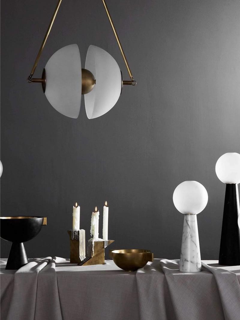 APPARATUS - LARGE NEO LANTERN IN NERO KINITRA BY APPARATUS