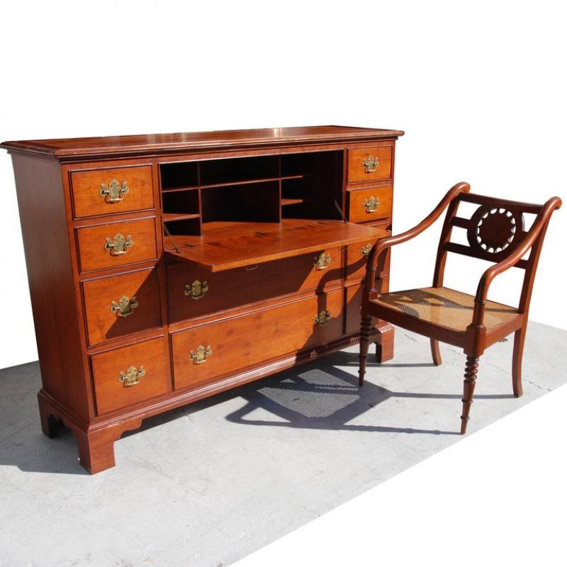 Baker Furniture Company - Chippendale Style Mahogany Secretary Desk by ...