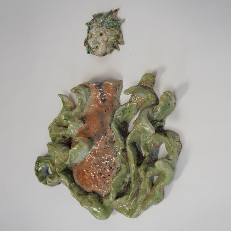 Bella Hunt & DDC - CALDERONE Raku wall sculpture