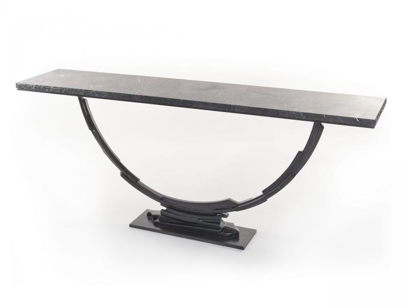 Benediko - Art Deco Console Table ‘Kennerson’ – Handcrafted in Plaster with Natural Stone
