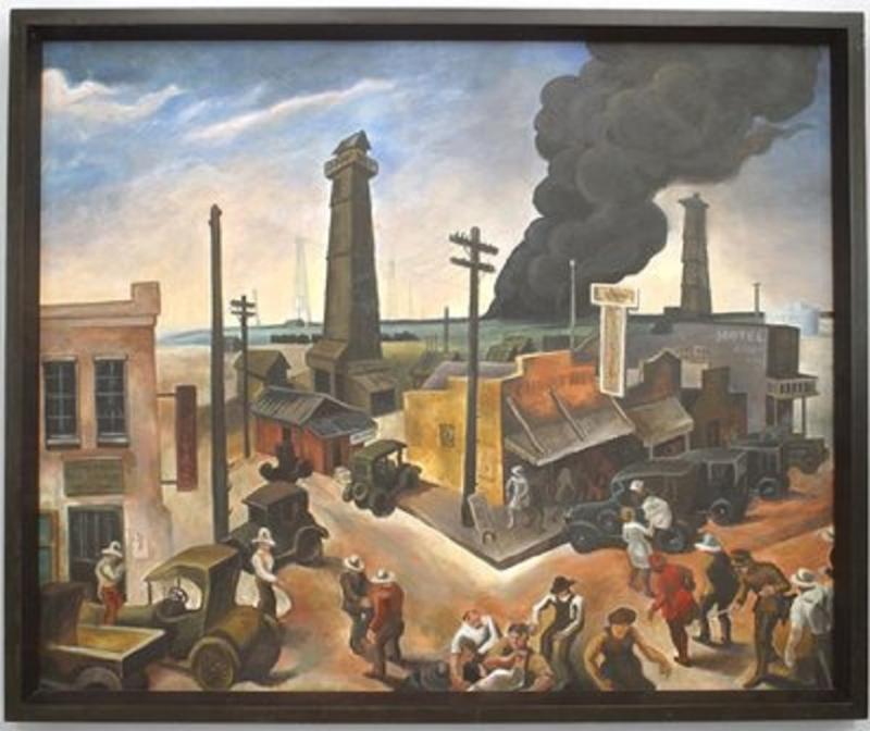 Thomas Hart Benton - Benton Painting Boom Town