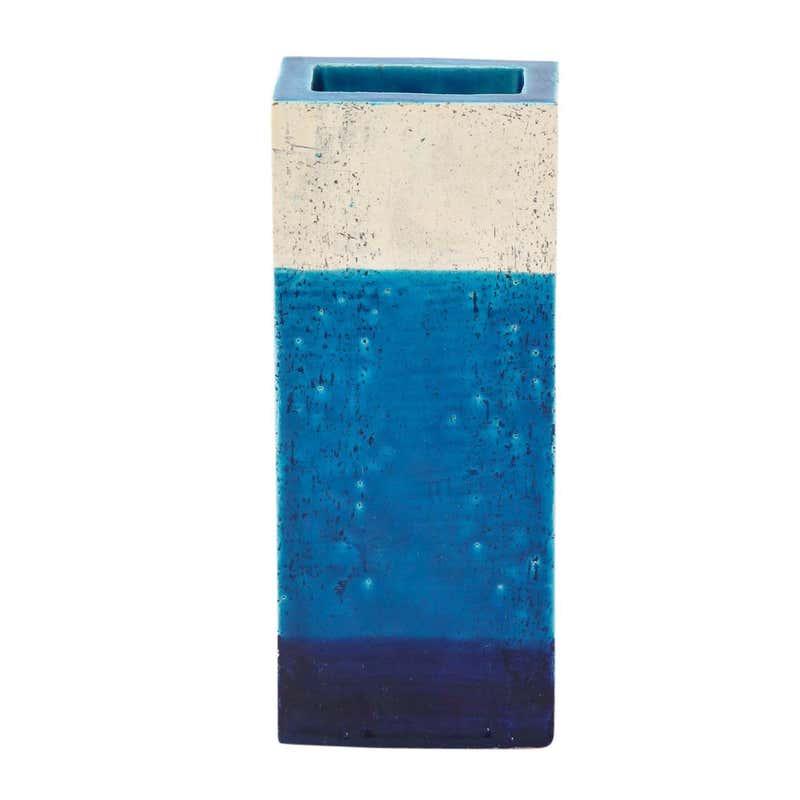 Bitossi - Bitossi Vase, Ceramic, Blue, White, Signed