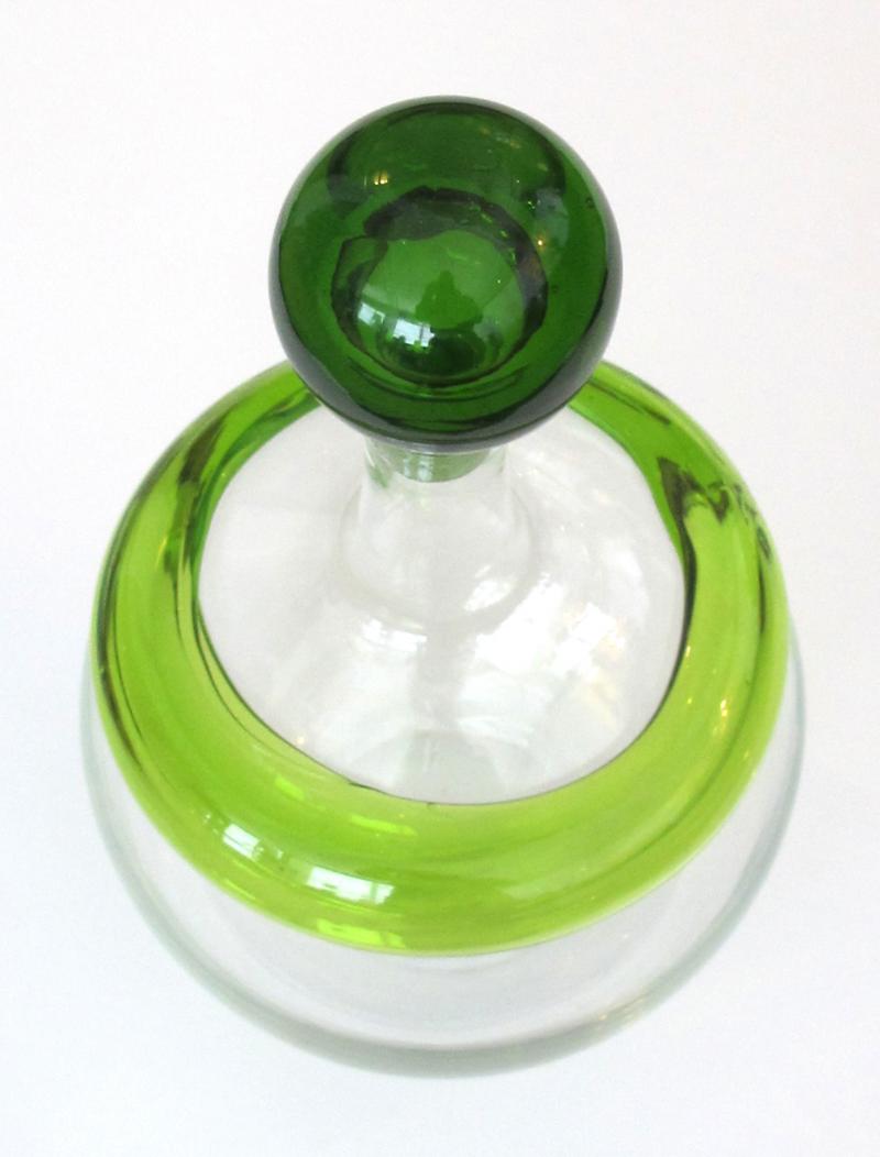 Blenko Glass Co - An American clear decanter with citrine stopper by ...