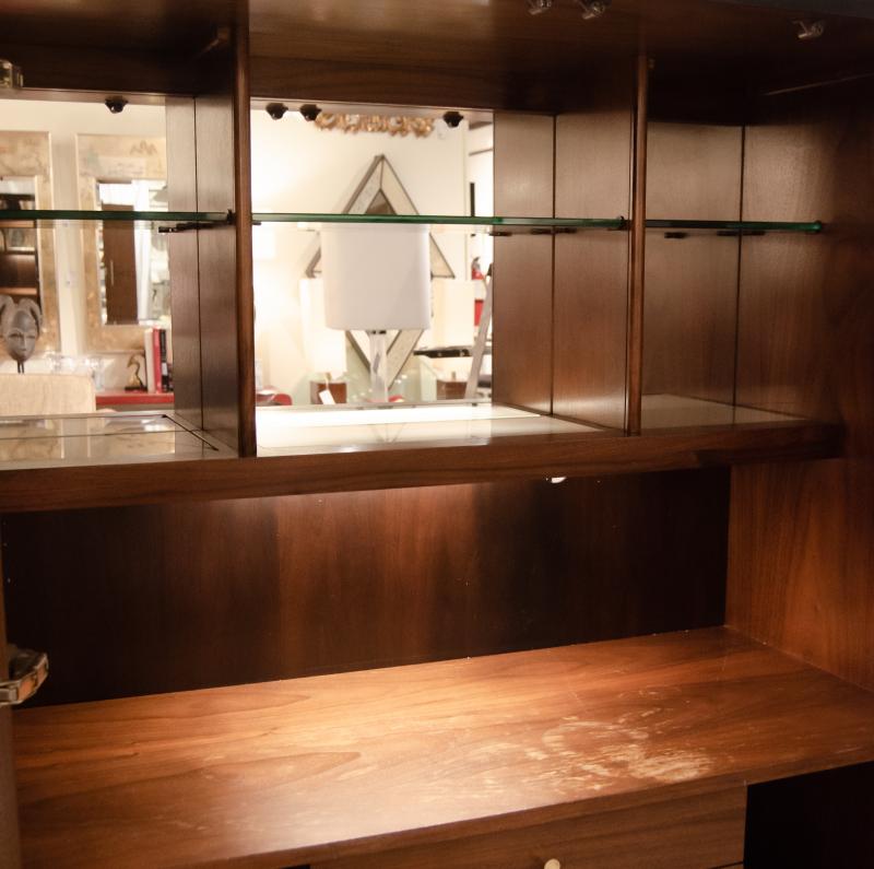 Brownstone Furniture - Inlaid Wood & Lacquer Bar Cabinet