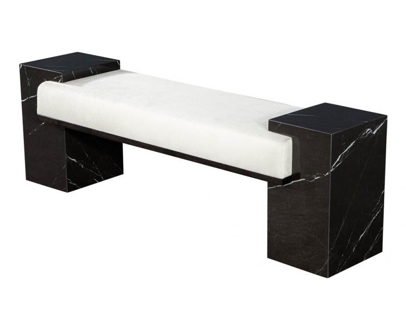 Carrocel Interiors - Modern Black Porcelain Bench