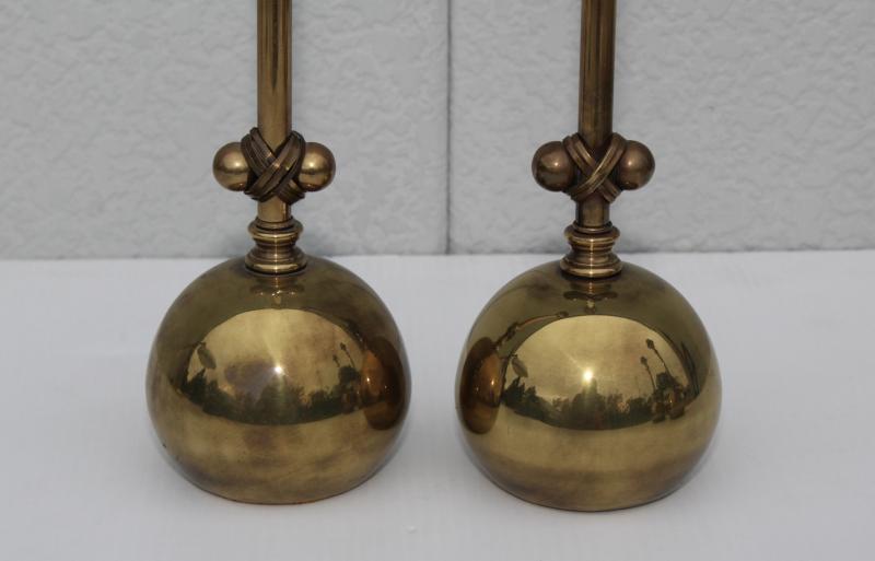 Chapman Mfg. Co. - 1980's Brass Candleholders Attributed To Chapman