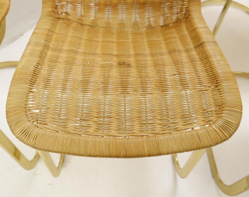 Cidue - Set Of 6 Wicker Dining Chairs By Cidue, 1970s