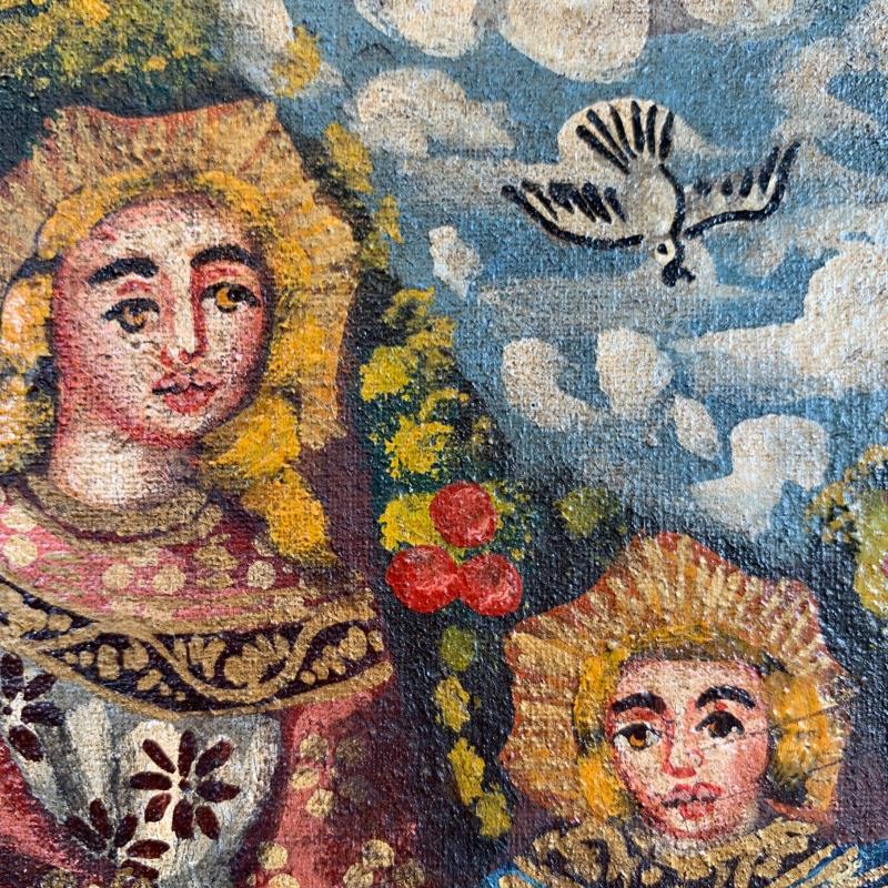 Cuzco School - Cuzco School Oil Painting on Canvas of the Holy Family