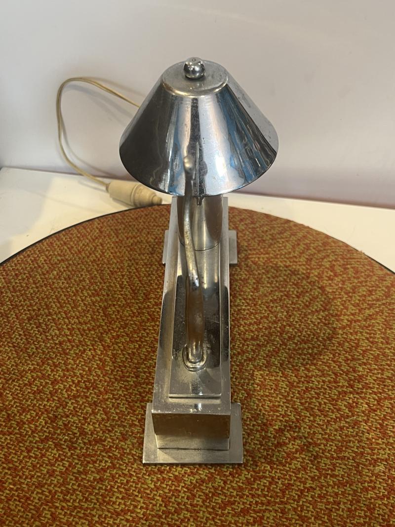 Hagenauer - PETITE ART DECO CHROMED BRONZE AUSTRIAN CAT LAMP IN THE ...