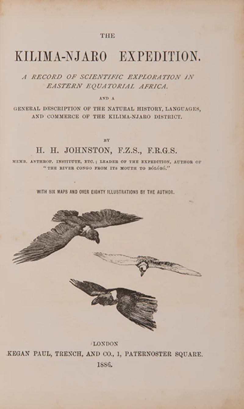 Harry Hamilton JOHNSTON - The Kilima-Njaro Expedition. BY Harry ...