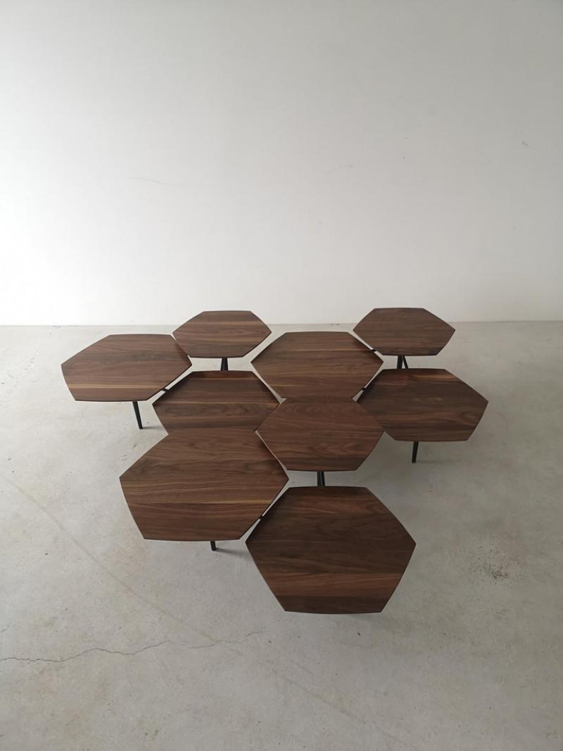 IZM Design - Mizmo 2.0 Solid Walnut top Multi Tiered Coffee Table by ...