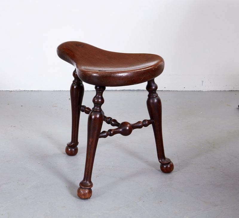 Jas Shoolbred & Co. - Mahogany Saddle Stool
