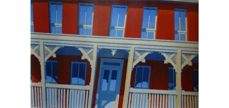 John Grazier - Red Facade Blue Door, ca. 2000