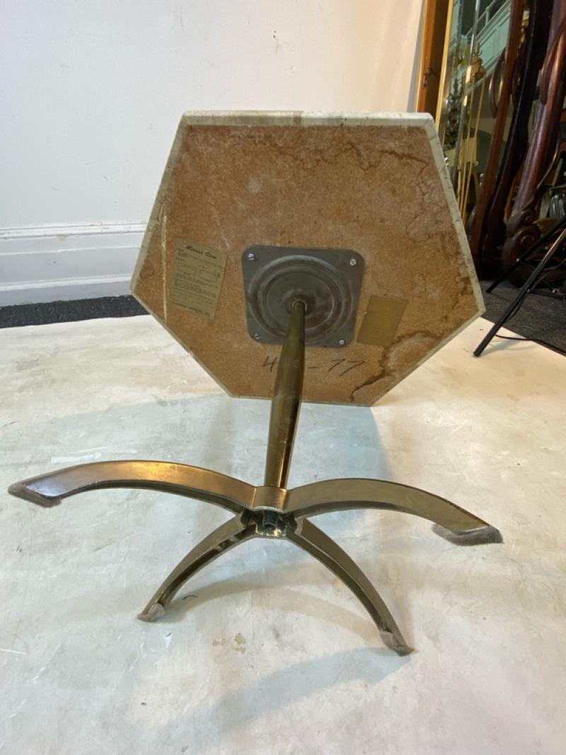 La Barge - MID CENTURY MODERN HEXAGONAL DIAMOND PATTERNED TRAVERTINE ...