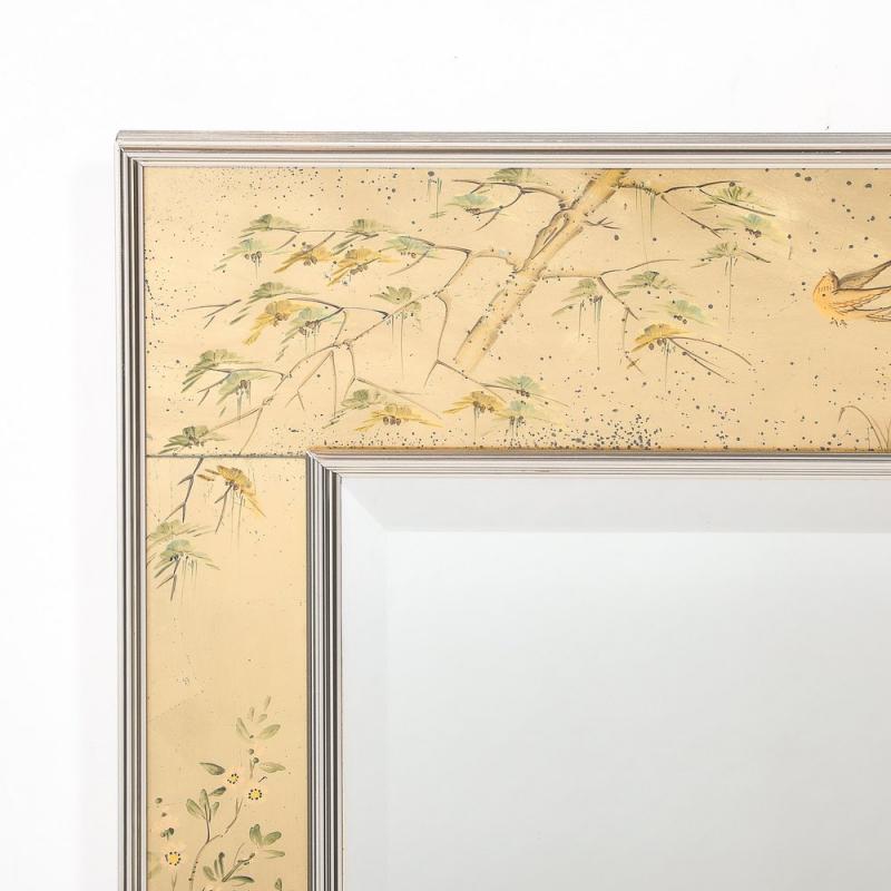 LaBarge - Mid-Century Gilt Eglomise Chinoiserie Narrative Border Mirror ...