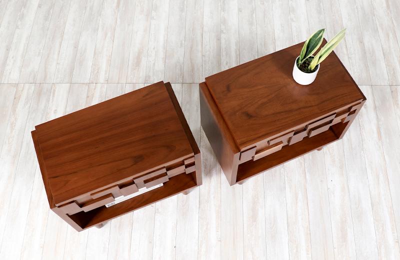 Lane Furniture - Mid-Century Modern "Stacatto" Night Stands by Lane