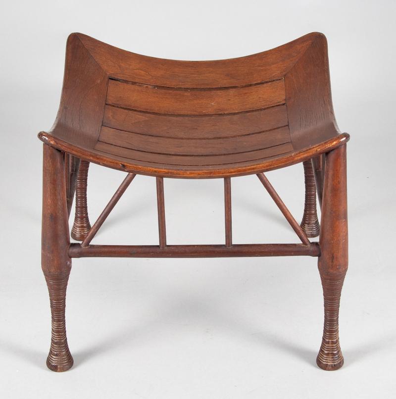 Liberty & Co. - Egyptian Revival Oak Thebes Stool