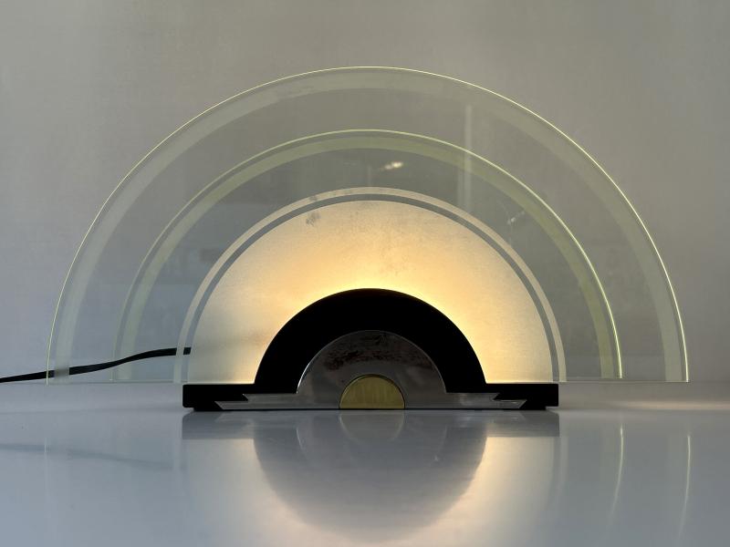 Metalarte Spain - Rare Postmodern Table Lamp 'Rising Sun' by Metalarte ...