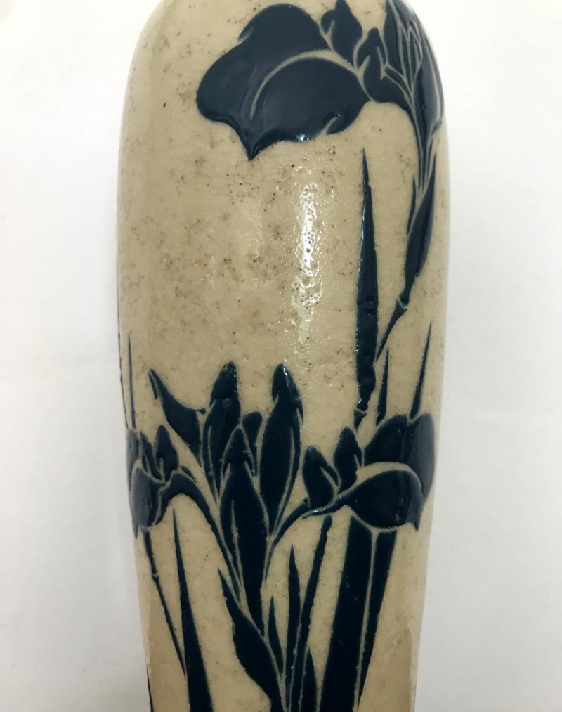 Ninsei - An Antique Japanese Kyoto Ware Vase Attributed to Ninsei