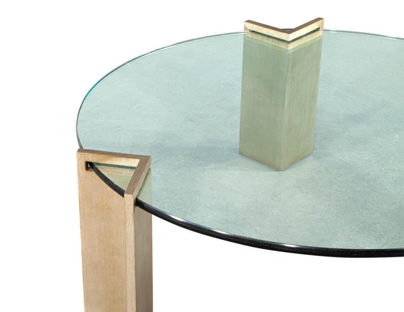 Pace Collection - Modern Round Metal and Glass Coffee Table by PACE ...
