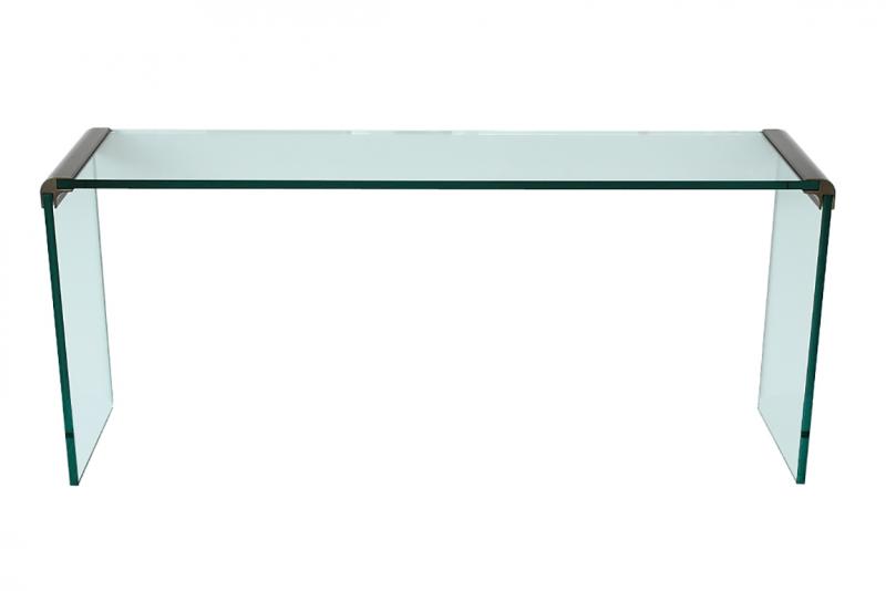 Pace Collection - Pace Bronze and Glass Waterfall Console Table
