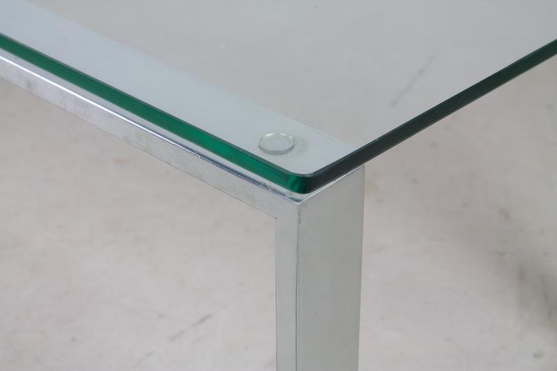 Pace Collection - Pace Collection Chrome and Glass Cocktail Table