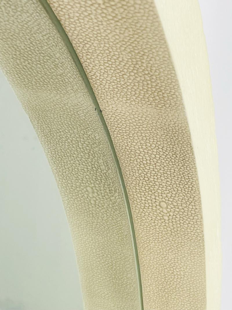 Palacek - Large Wall Mirror in Wood and Faux Shagreen by Palecek