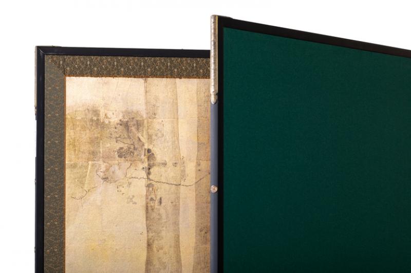 Suzuki Shonen - Japanese Two Panel Screen: Forest Scene on Silver by ...