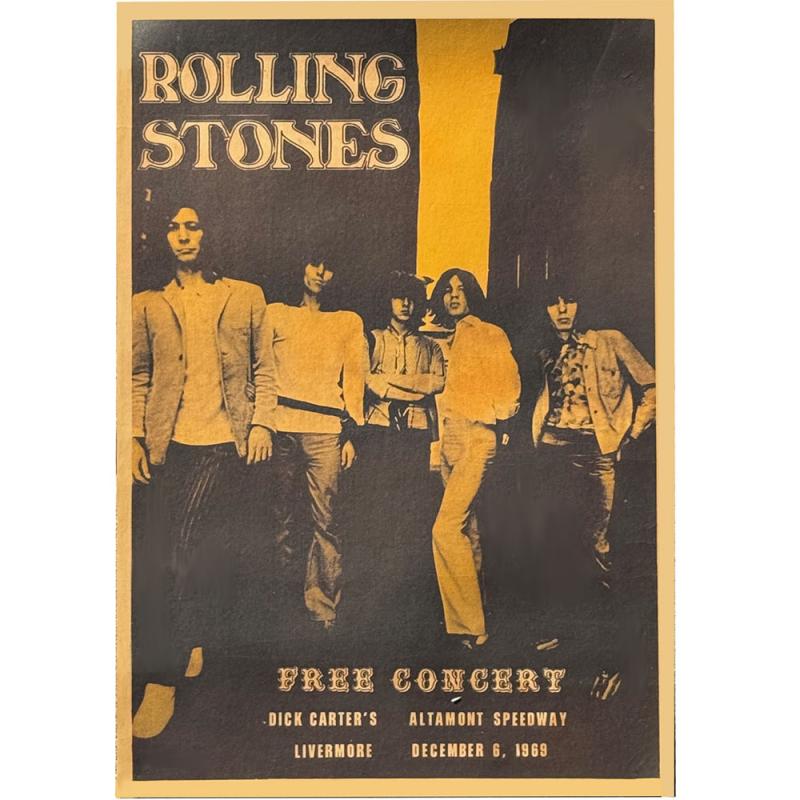 The Rolling Stones - A Scarce Original Rolling Stones Altamont Poster