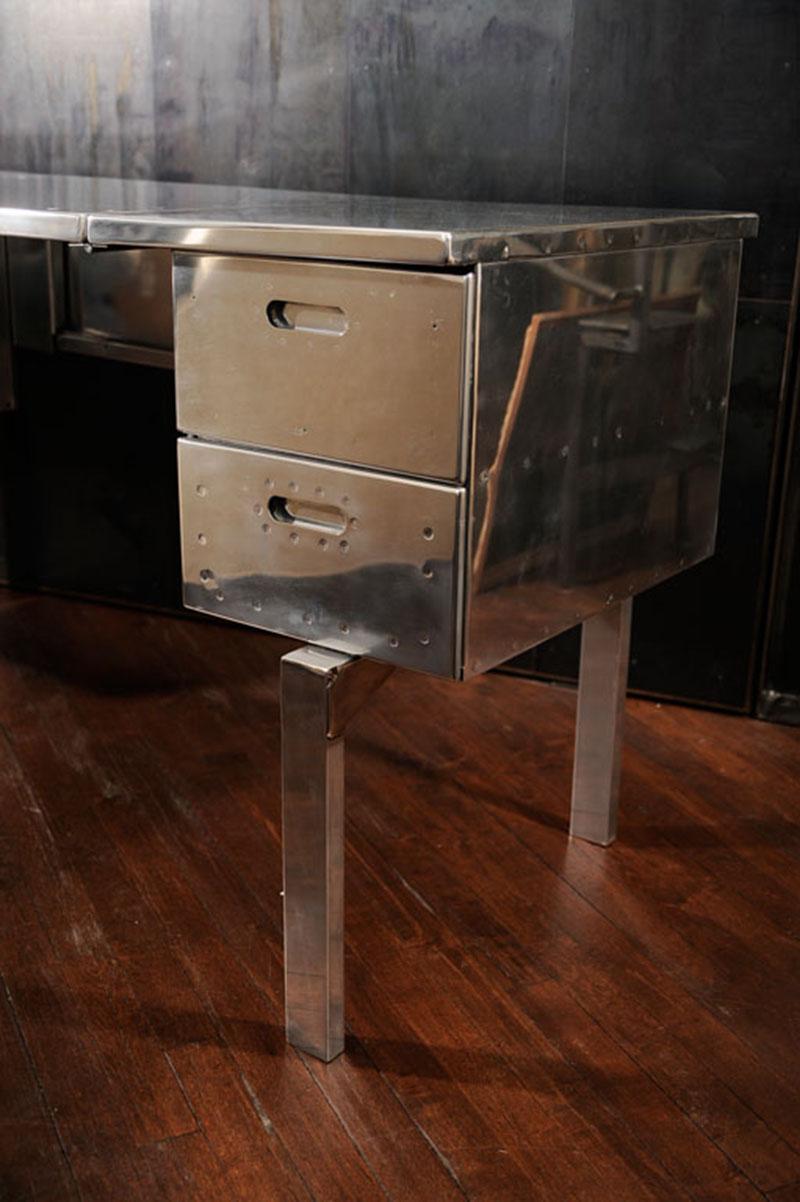 US Government - WW2 Aluminum Campaign Desk, c 1940