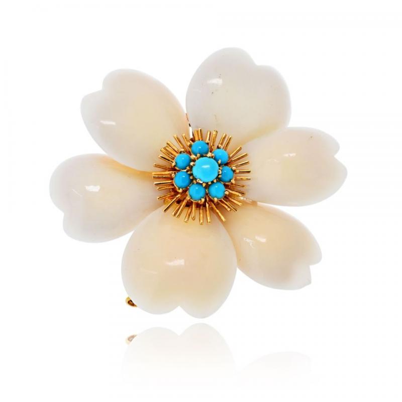 Van Cleef & Arpels - Van Cleef & Arpels Rose de Noel 18K Yellow Gold ...