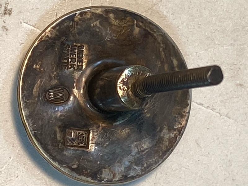 Wiener Werkstätte - AUSTRIAN OAK TABLE WITH ENAMELED DRAWER PULLS BY ...