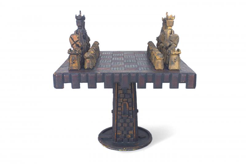 Paul Cunningham - American Rustic Tramp Art Style Game Table