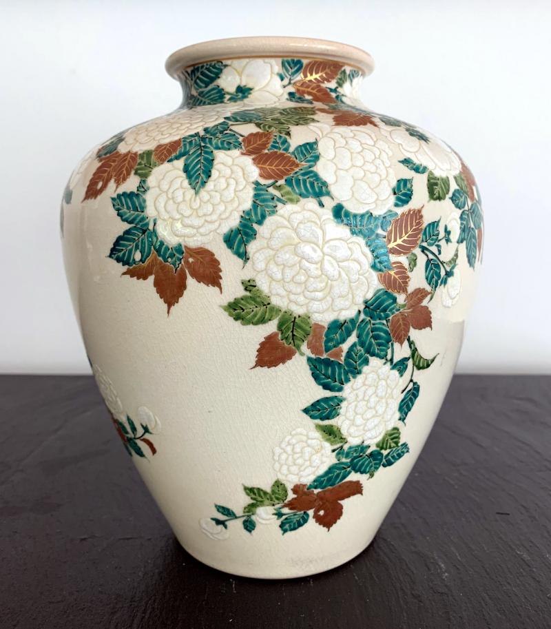 Tozan I Ito - Japanese Ceramic Vase by Ito Tozan I Meiji Period