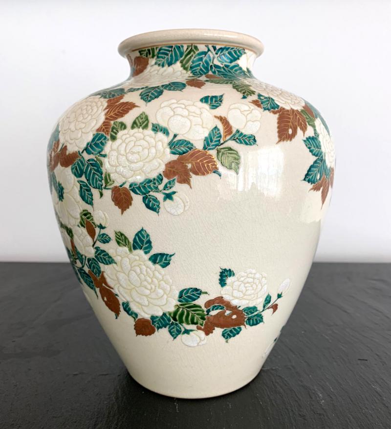 Tozan I Ito - Japanese Ceramic Vase by Ito Tozan I Meiji Period