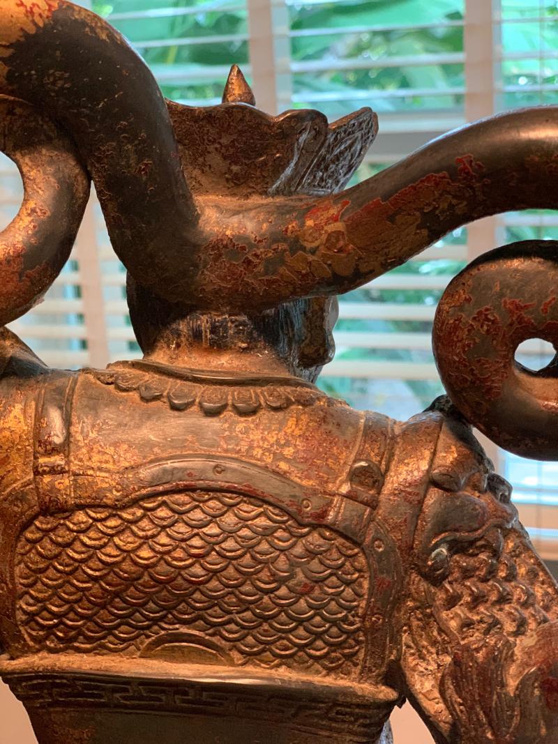 Buddha / Buddhism - Chinese Antique Statue of a Buddhist Guardian
