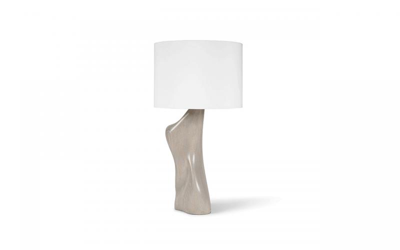 Amorph - Helen Table Lamp in Mesa stain on Ash wood with Ivory silk shade