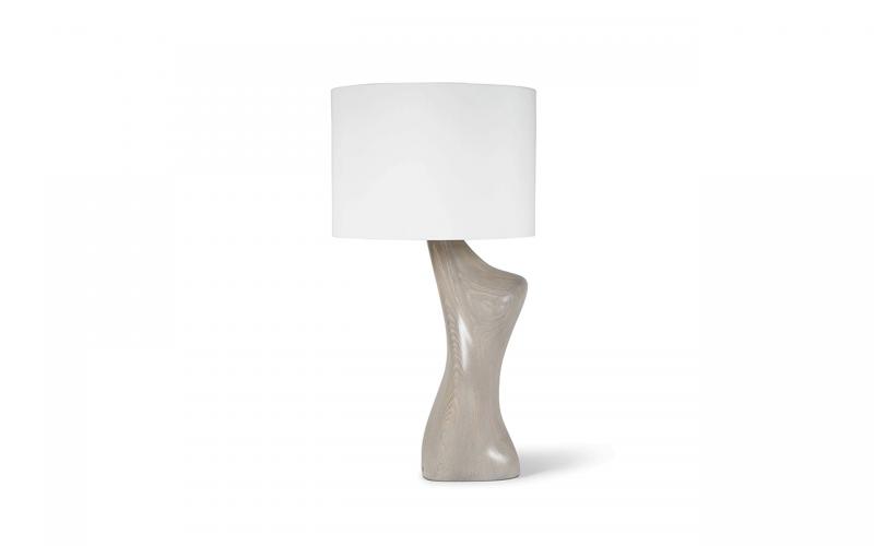 Amorph - Helen Table Lamp in Mesa stain on Ash wood with Ivory silk shade