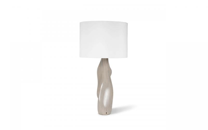 Amorph - Helen Table Lamp in Mesa stain on Ash wood with Ivory silk shade