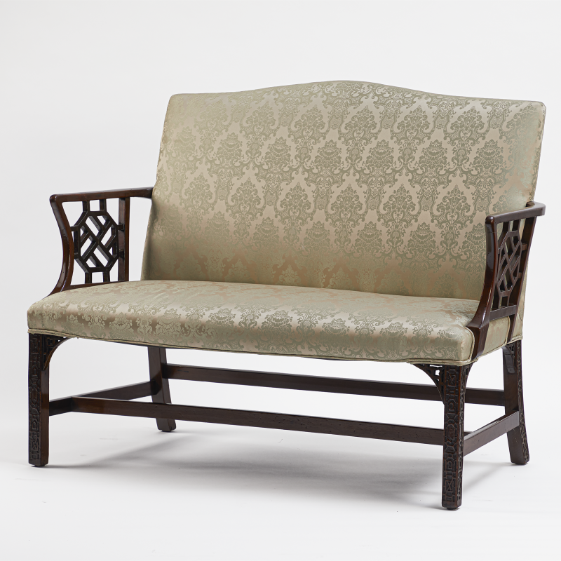 18th Century English mahogany Chinese Chippendale Settee