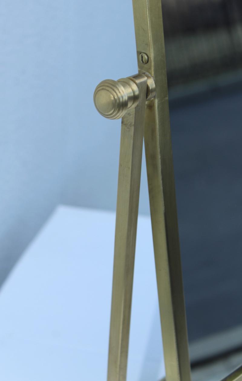 1950's Solid Brass French Vanity Mirror