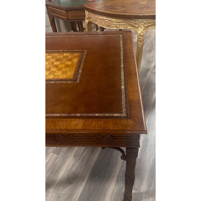 19th C Style Chippendale Mahogany Game Table