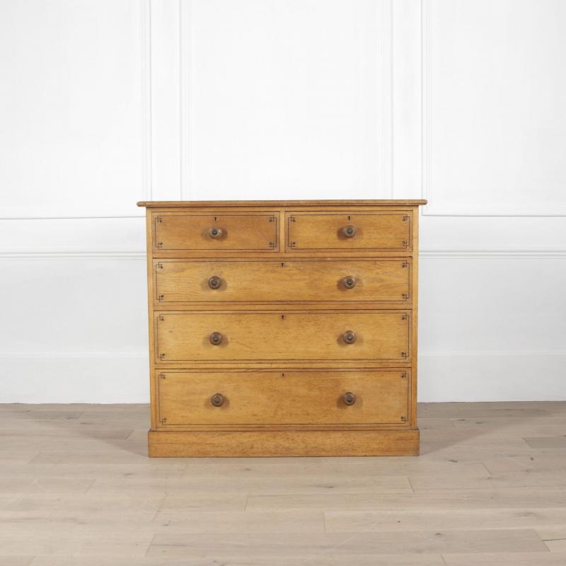 19th Century English Ash Chest of Drawers