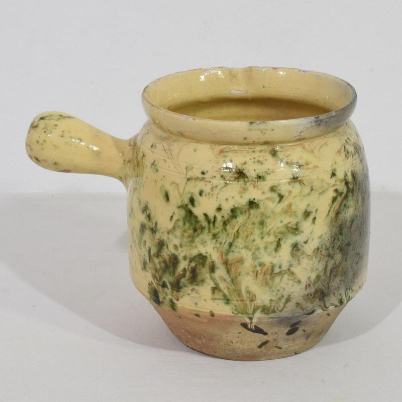 19th Century, French Provencal Glazed Earthenware Jug