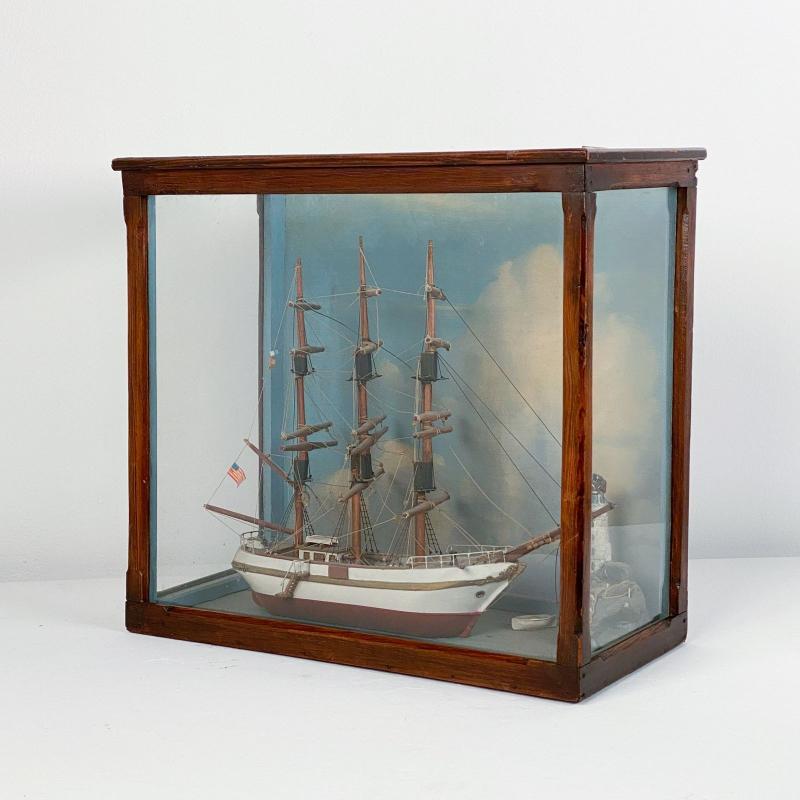 19th Century Ship Model Diorama, American circa 1880