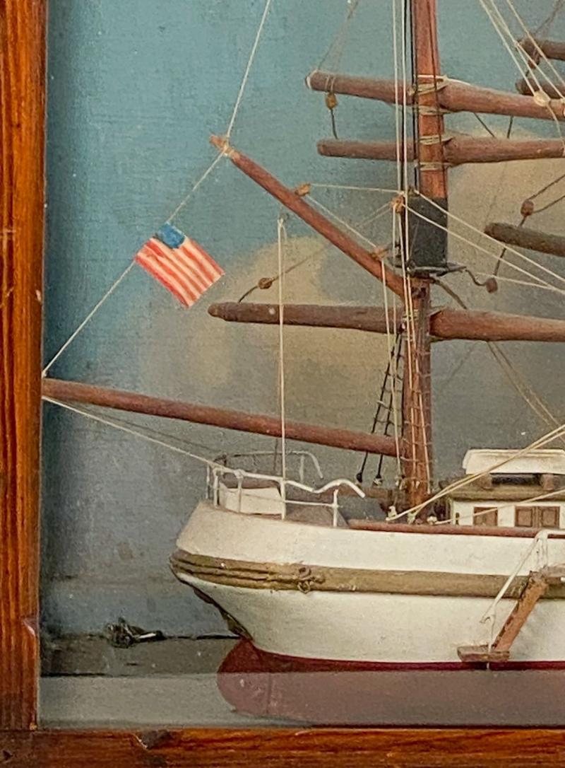 19th Century Ship Model Diorama American Circa 1880