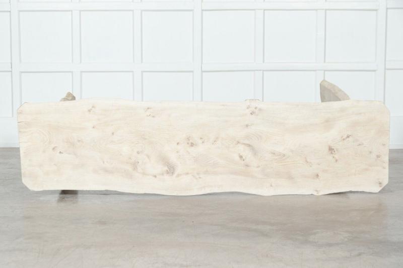 19thC French Provincial Bleached Elm Refectory Table