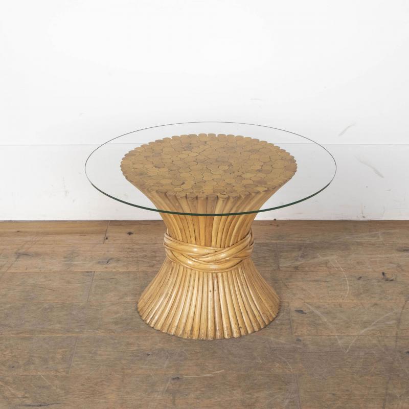 20th Century "Sheaf Of Wheat" Coffee Table By Mcguire