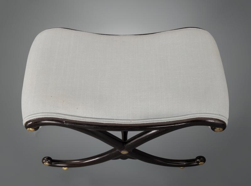 A Fine Pair of Regency X-Frame Stools Almost Certainly by Gillows of ...