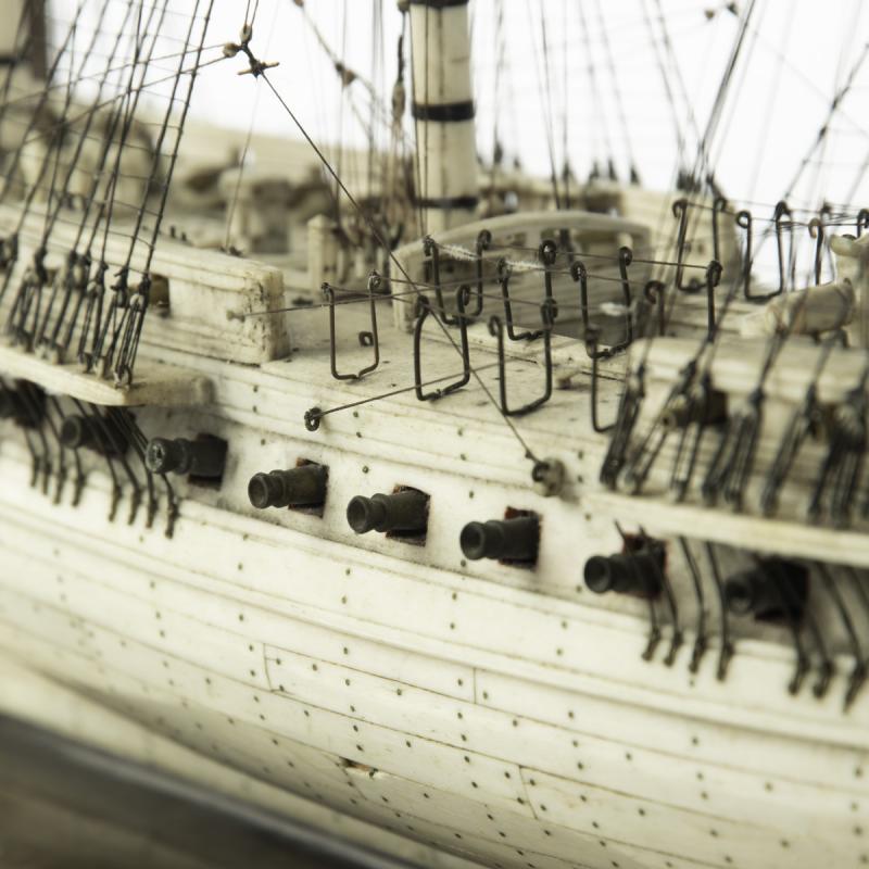A Napoleonic era bone prisoner of war model of the 40-gun frigate ...